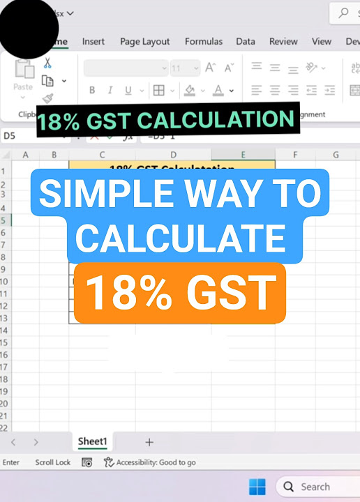 How to calculate 18 percentage GST #excel #gst #exceltips #exceltutorial #exceltricks # ...