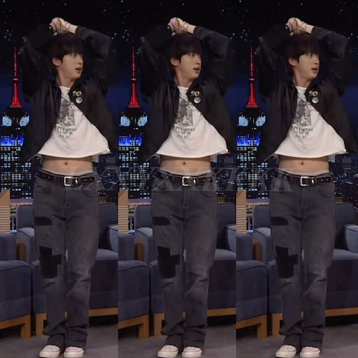 [ 방탄소년단 / BTS ] 가린다고 가렸는데 .. 아가배 까꿍 👻 고마워요 유교보이 #BTS #석진 #JIN #JinOnFallon #FallonTonight - YouTube
