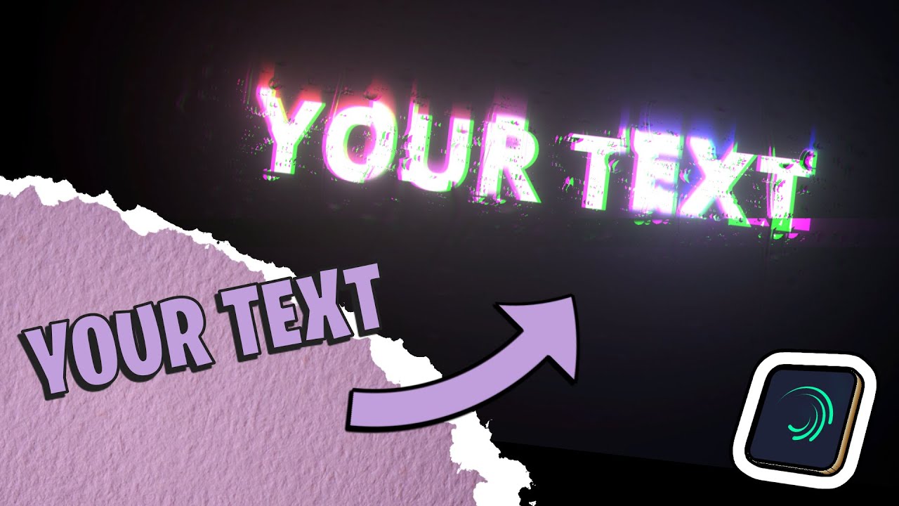 Glitchy text animation tutorial - Alight motion tutorial - YouTube