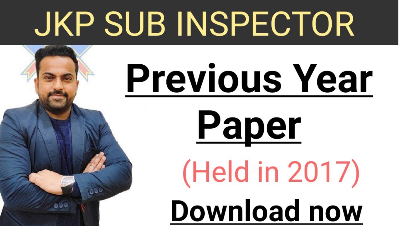 Jkp Sub Inspector Previous Year Paper || Jkp Si Recruitment || Download ...