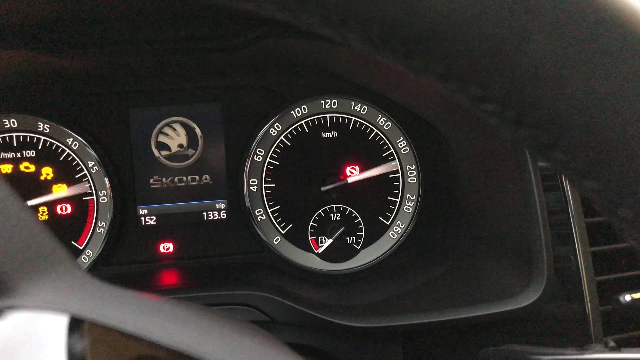 Kodiaq - gauge needle sweep - YouTube
