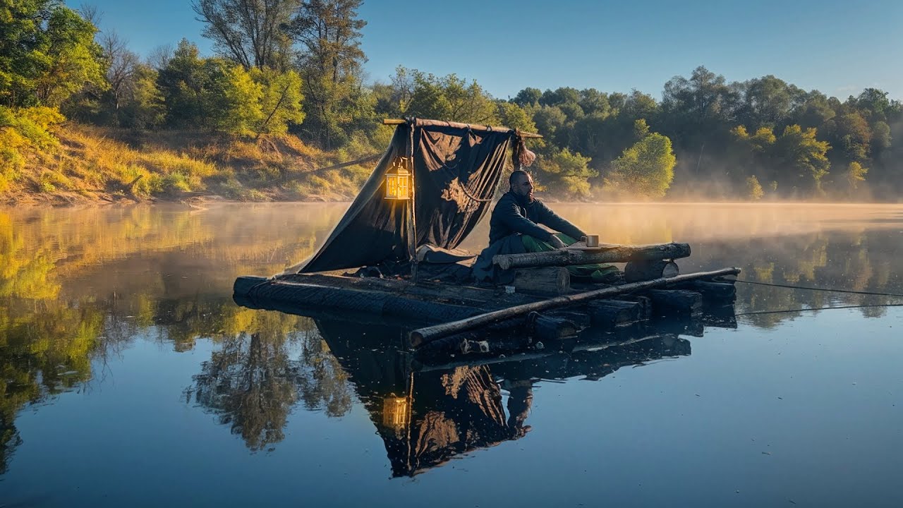 The man built a raft of logs and went down the river. The story of my ...