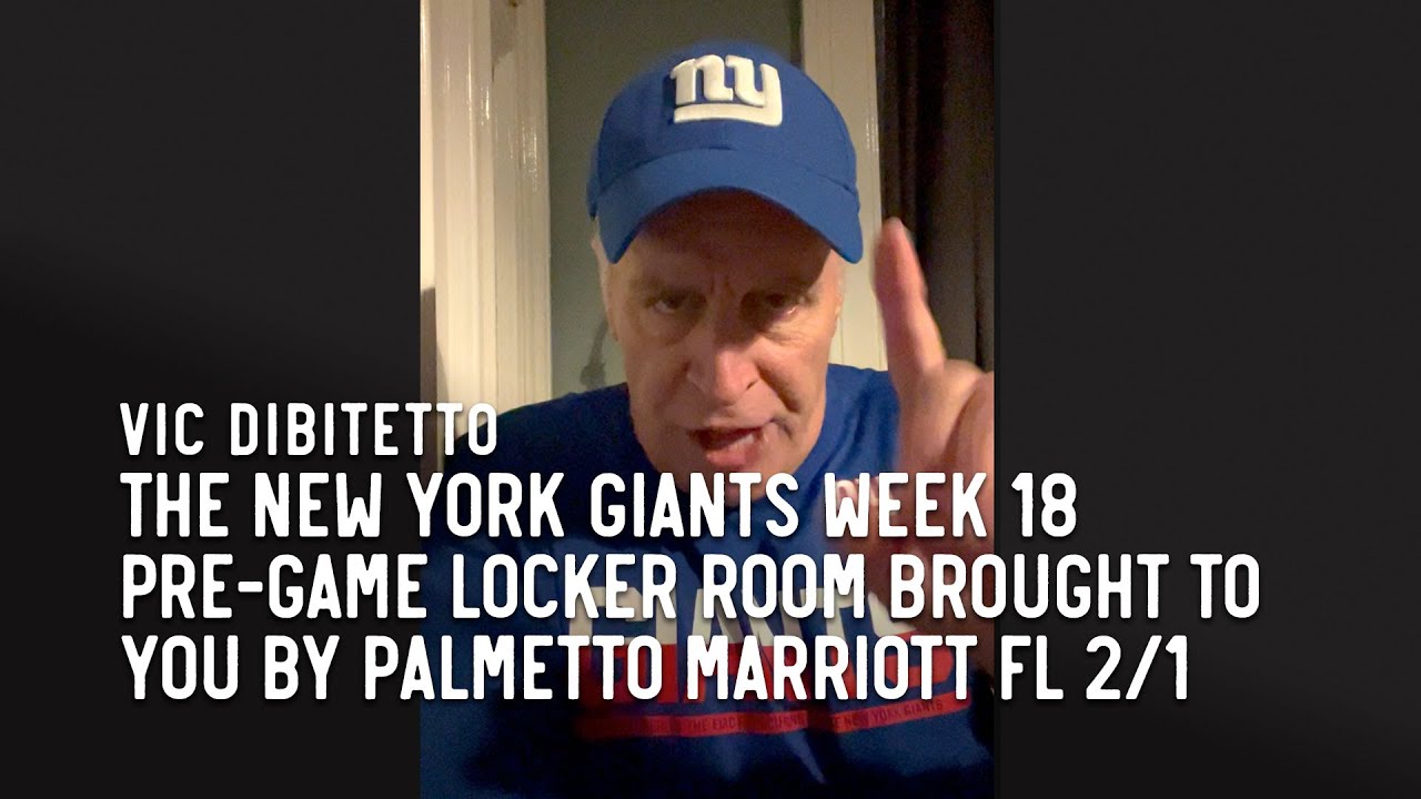 The New York Giants Week 18 Pre-Game Locker Room brought to you by ...