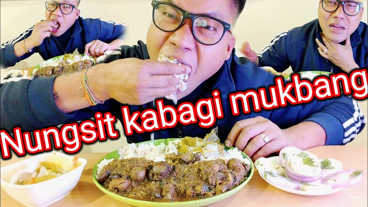 eating show|kalija makan thongba,Gobi chamthong,salad🔥tare Manipuri ...