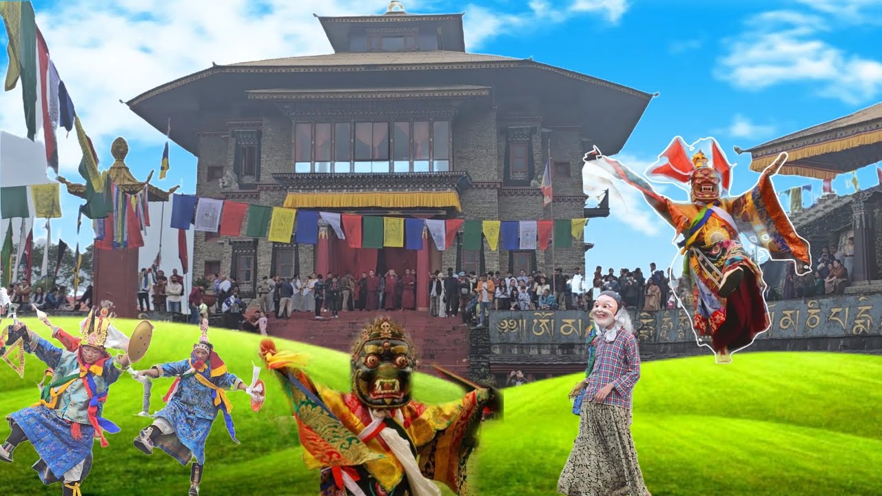 Monks Dance | SIKKIM RAVANGLA Rabong| Pang Lhab Sol 2023 | MASK DANCE ...