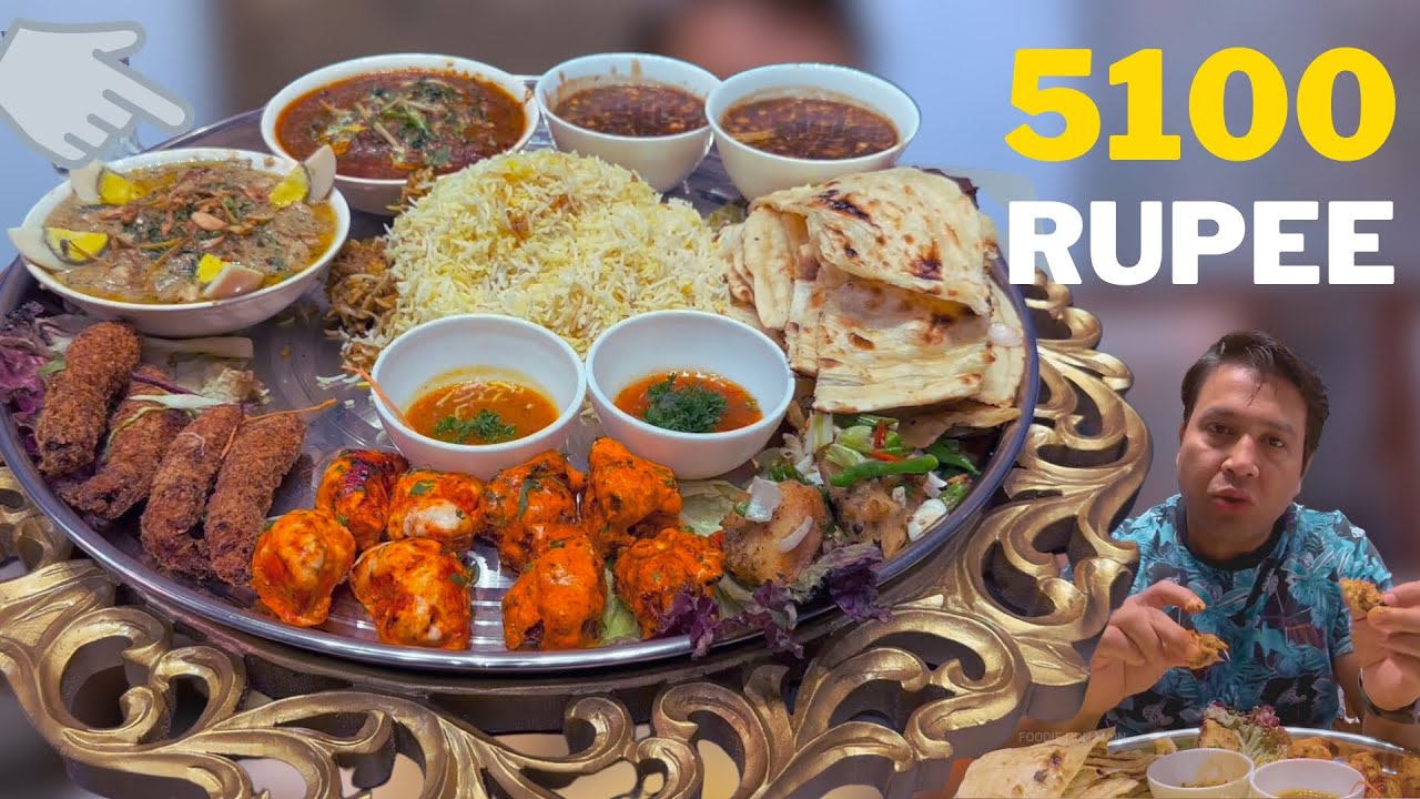 tried ₹5100 chicken/mutton/fish/prawn thali totally worth-10 different ...