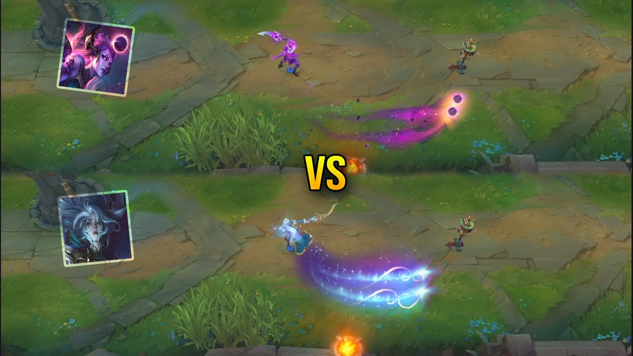 Dark Star Diana vs Winterblessed Diana Skin Comparison - League of ...