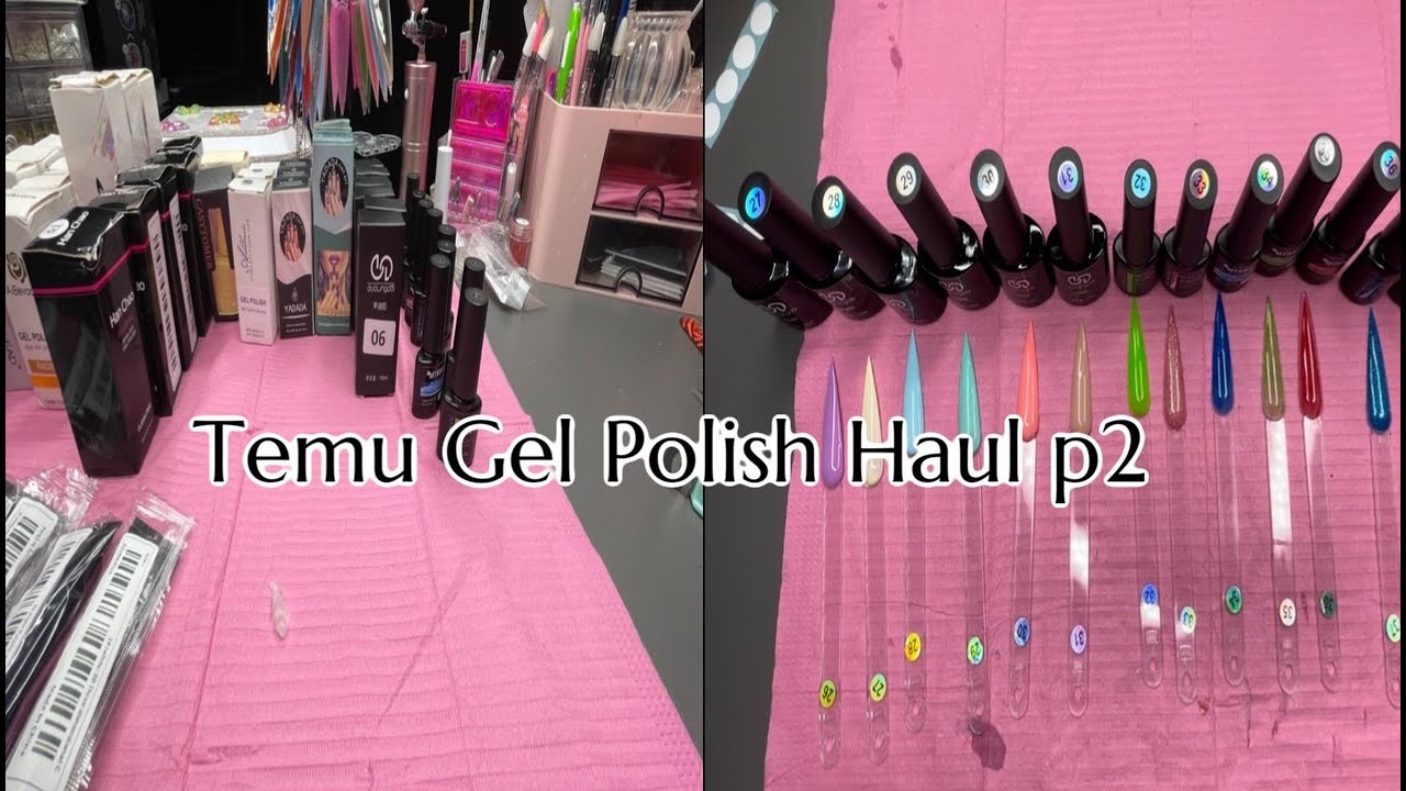 Temu Nail Haul Part 2| Future Giveaway| Gel Polish Haul - YouTube