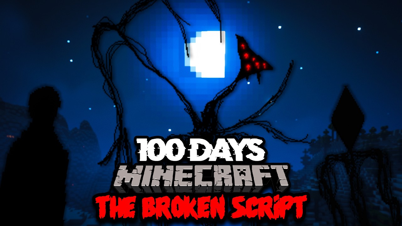 I Survived The Broken Script For 100 Days In Minecraft - YouTube
