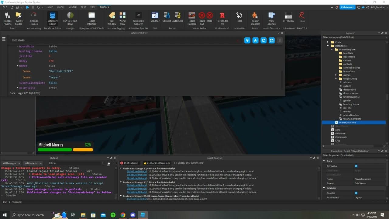 #10 [Fort Loredo] Tutorial of Datastore (Editing/Saving) - YouTube