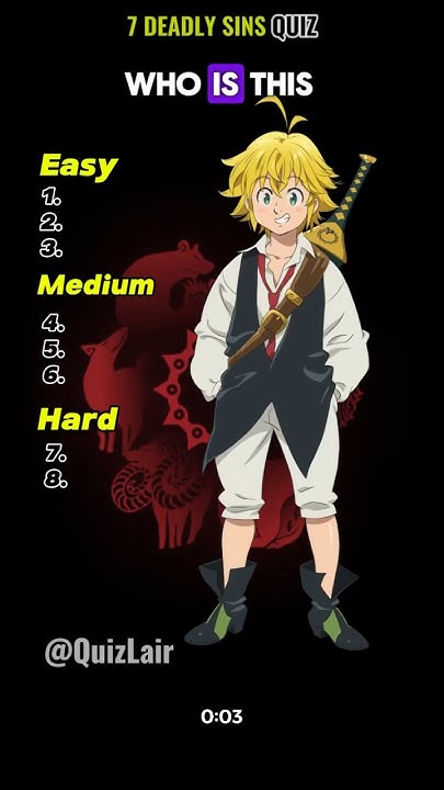 Can You Guess the 7 Deadly Sin Character? | Ultimate Quiz Challenge # ...