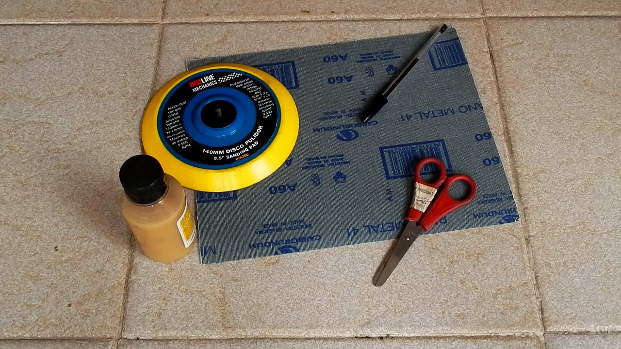 Hacer discos de lija para lijadora neumática - YouTube