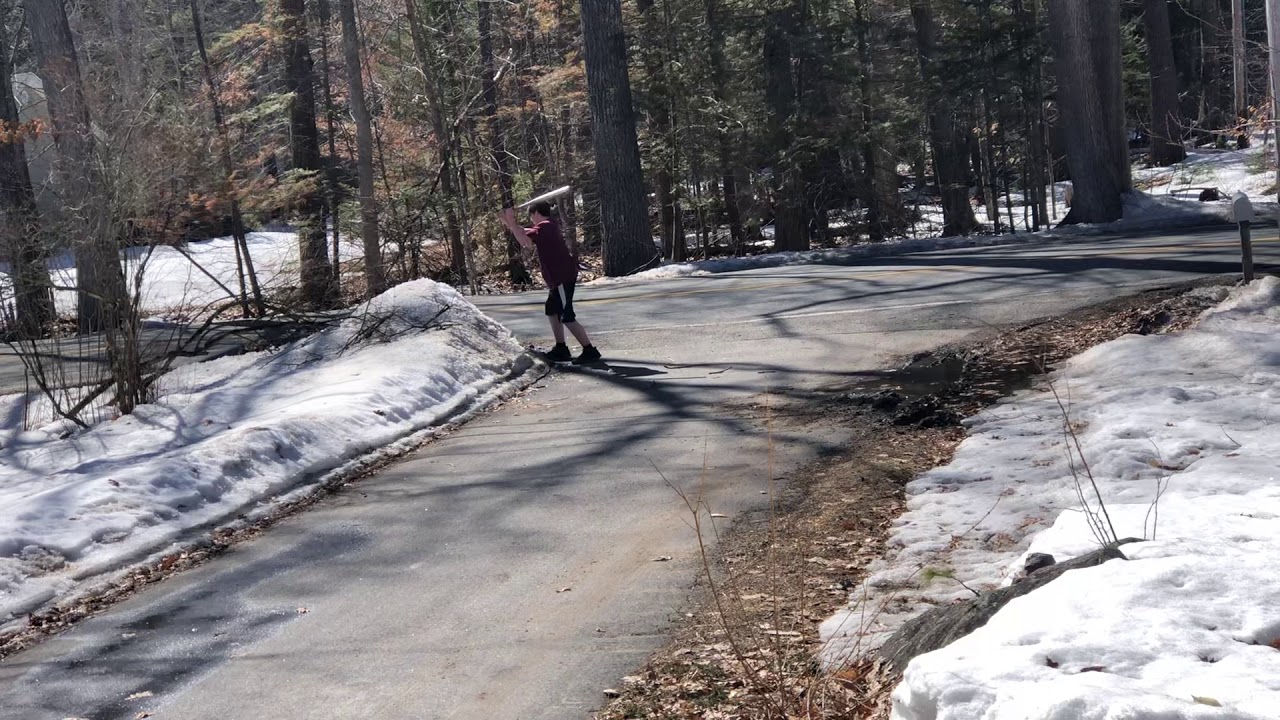HOW TO TRIM DOWN SNOW BANKS! *With a Baseball Bat* - YouTube