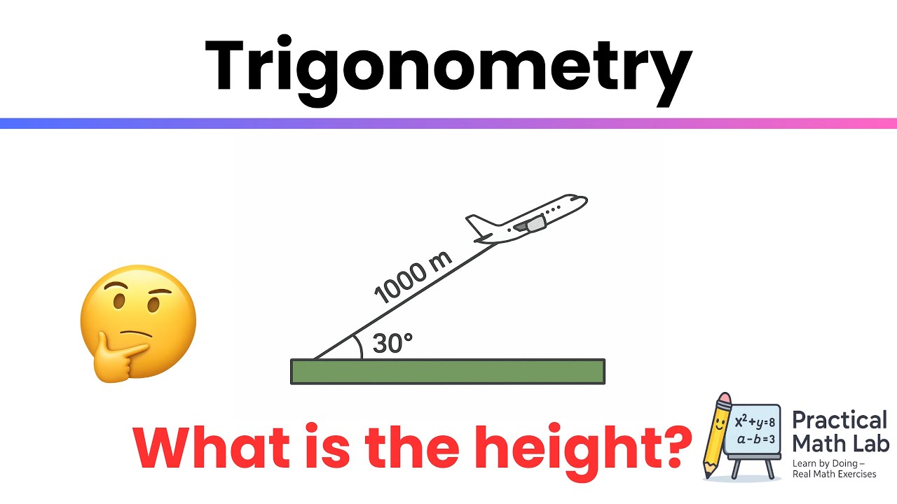 What is the Airplane’s Height? | Trigonometry: Solved Problem with Sine ...