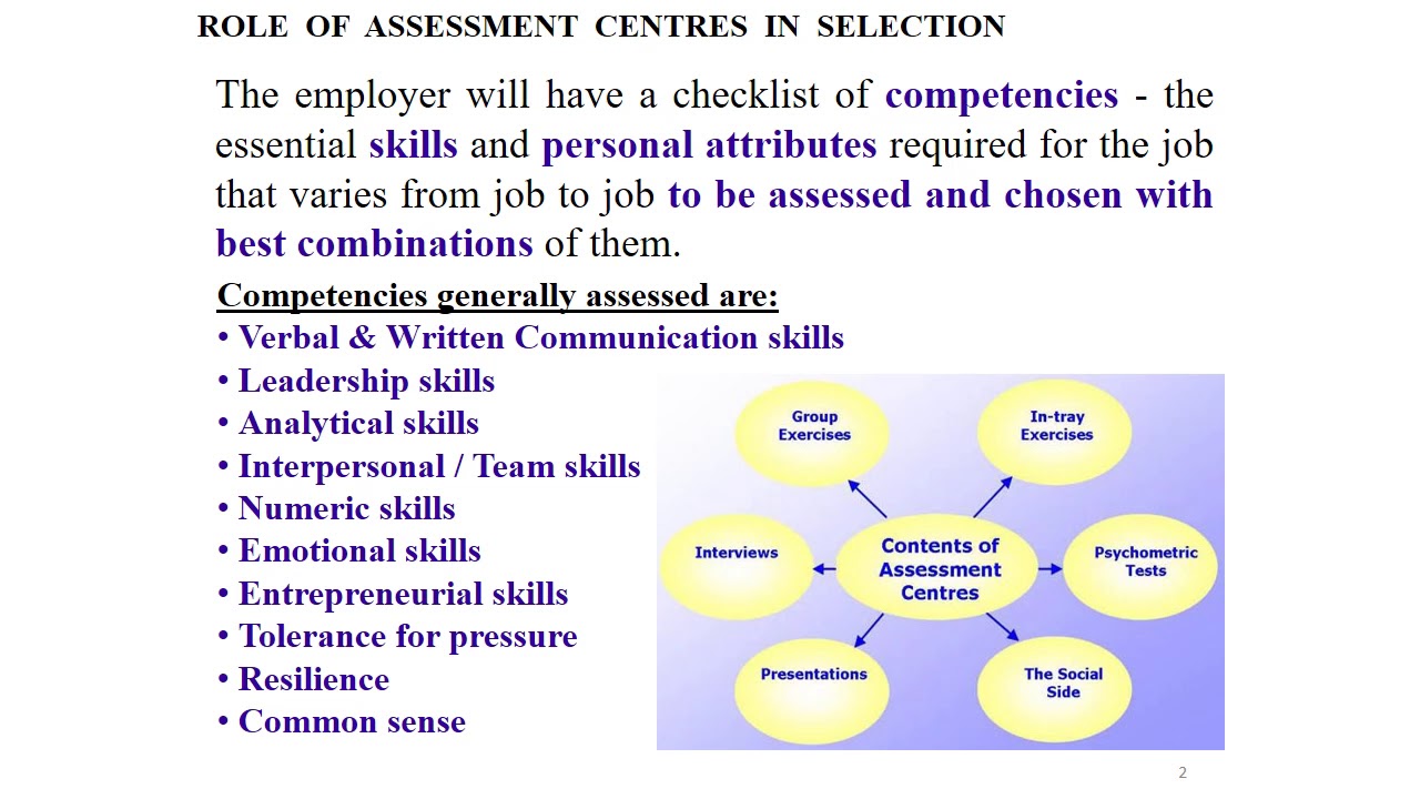 HR BASICS-ASSESSMENT CENTRES AS EMPLOYEE SELECTION TOOLS - YouTube
