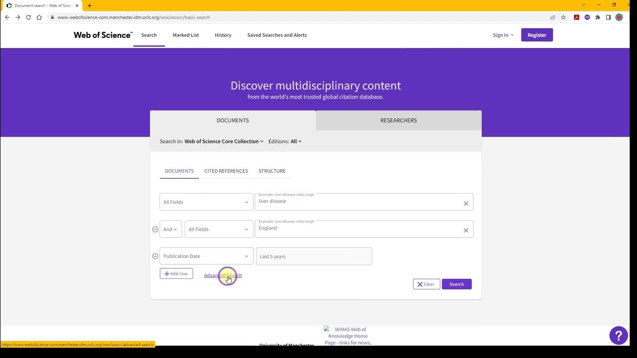 Getting started searching Web of Science - YouTube