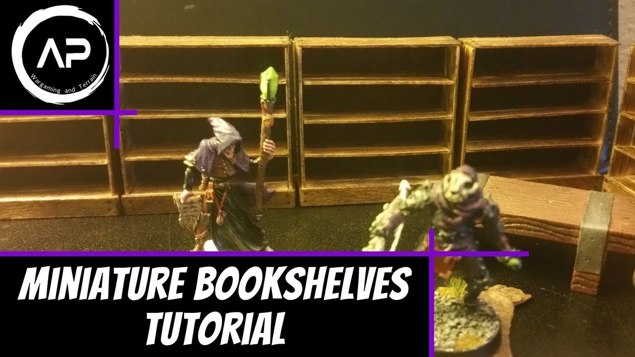 Miniature Bookshelves for D&D - YouTube