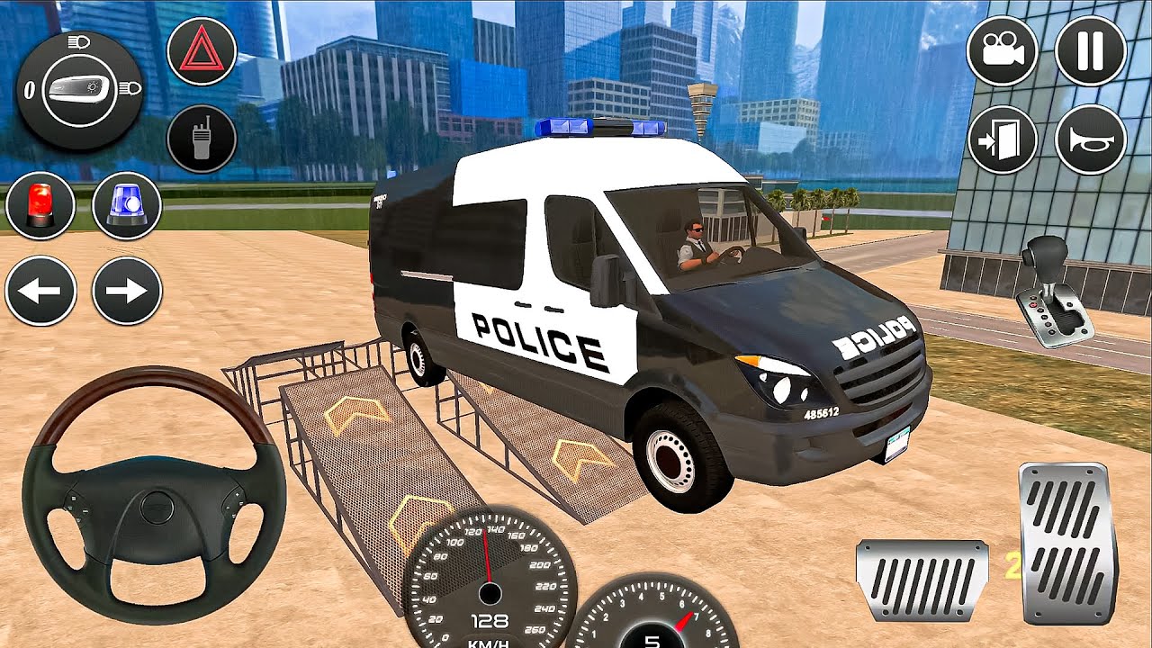 US American Police Van Driving - City Patrol Ride! Android gameplay - YouTube