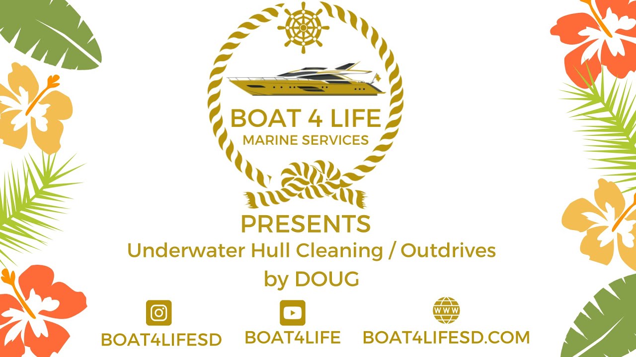 UNDERWATER HULL CLEANING MAINTENANCE / TWIN OUTDRIVES - YouTube