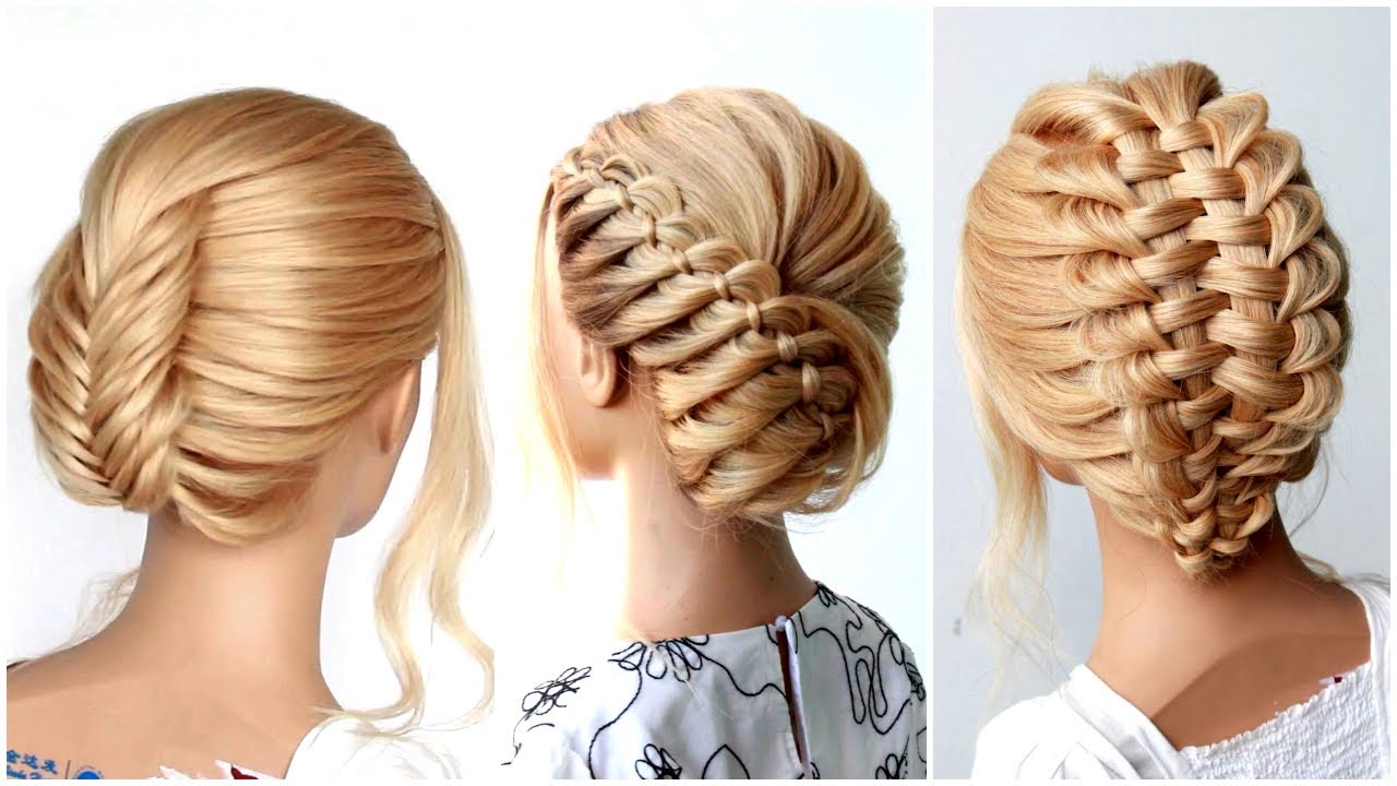 Easy Updos - Braids for Short Hair - YouTube
