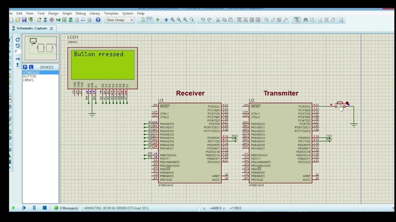 Interface two microcontrollers throughout the UART communication ...
