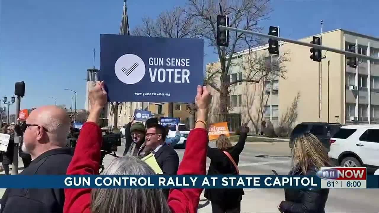 Gun control rally at state capitol - YouTube