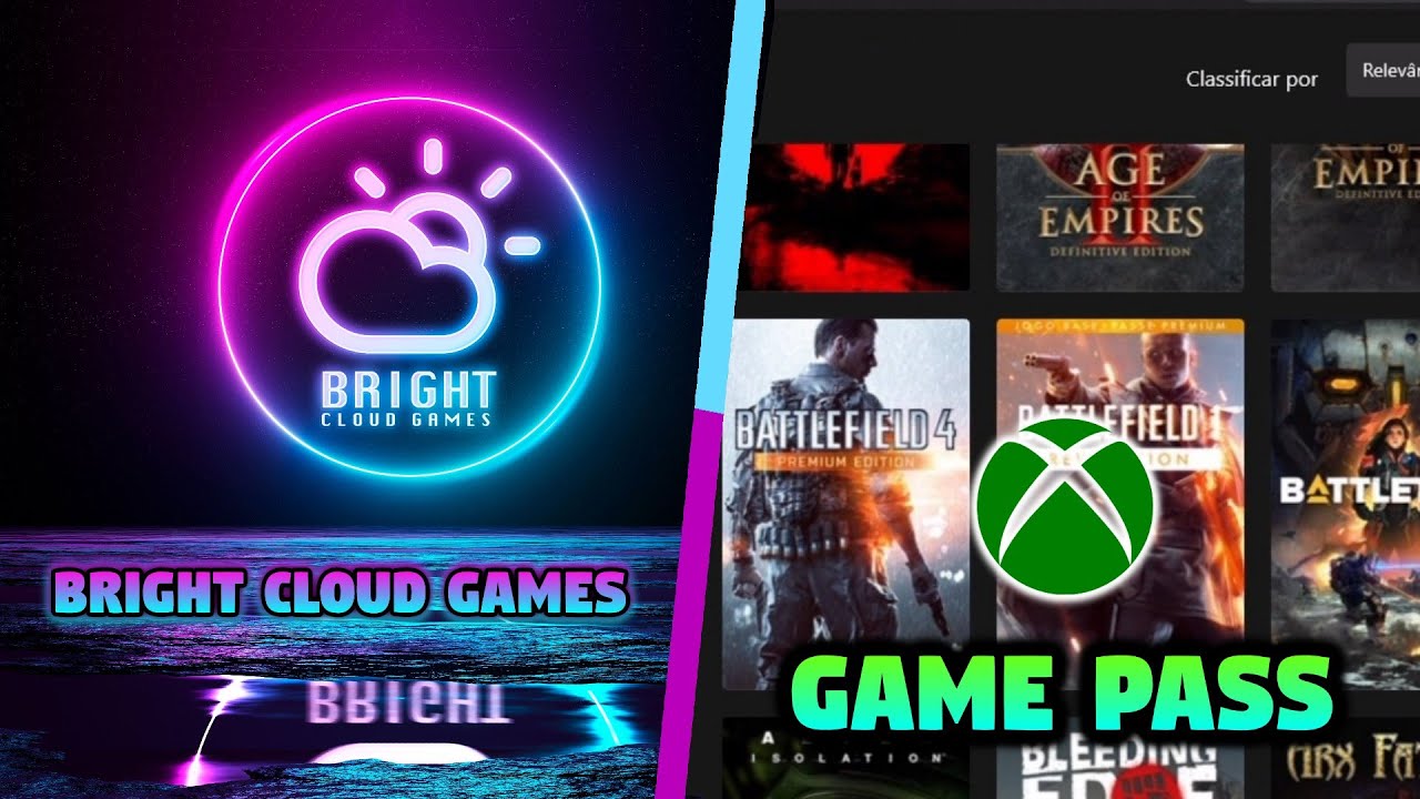 TESTEI O GAME PASS PC NO BRIGHT CLOUD GAMES E FICOU PERFEITO - BCG ...