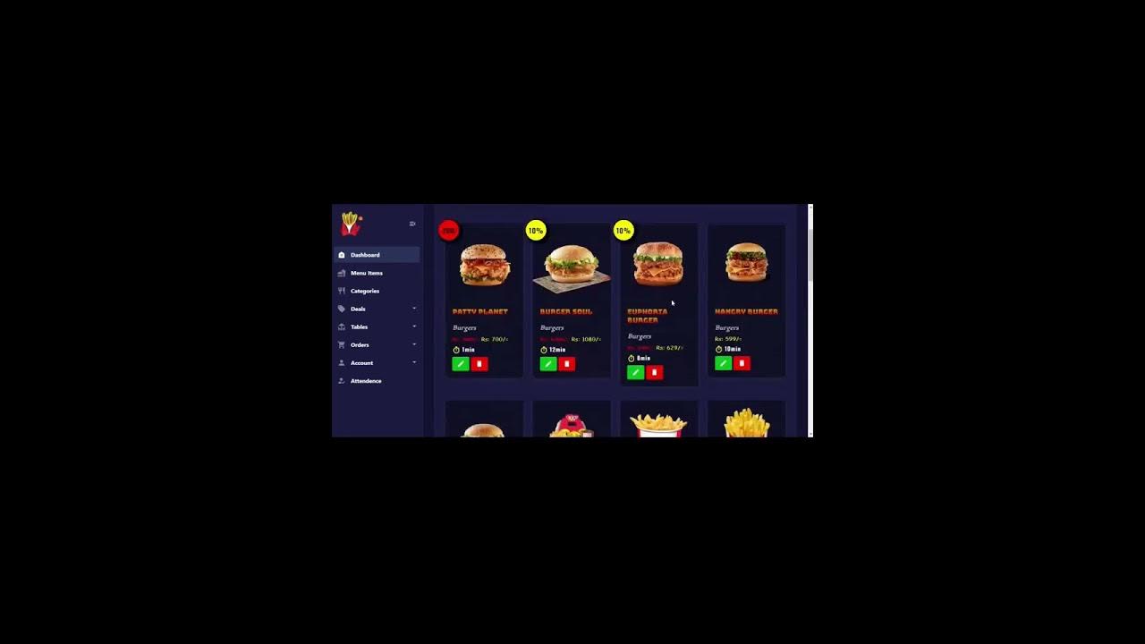 Restaurant menu system - YouTube