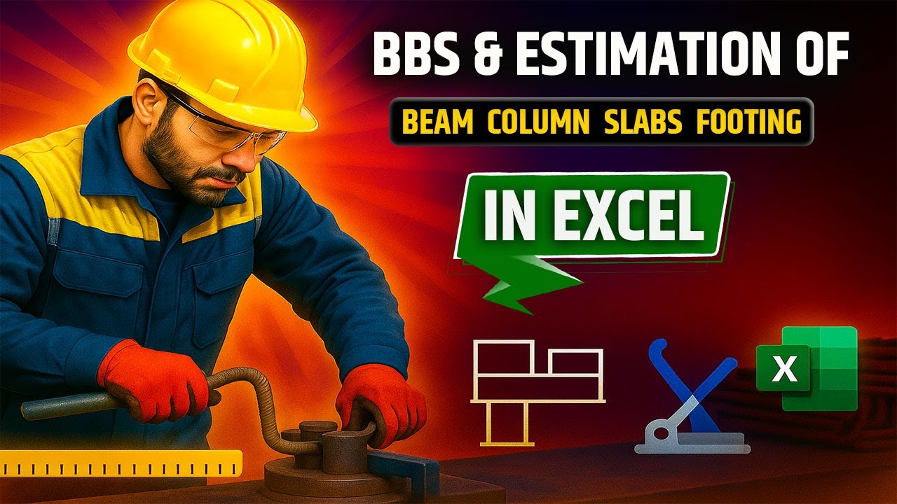 BBS & Estimation Of Beam, Column, Slab, Footing In Excel | Rate ...