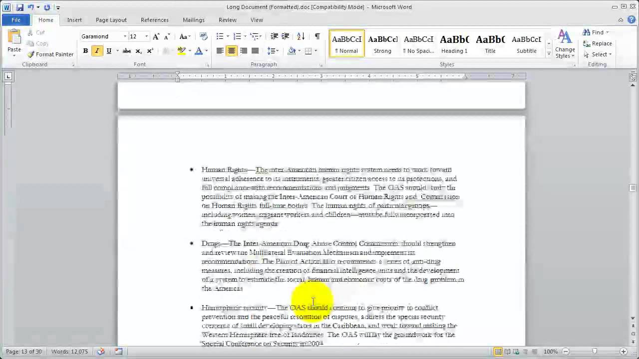 11-Word 2010 Fundamentals - Paragraph Pagination Controls - YouTube