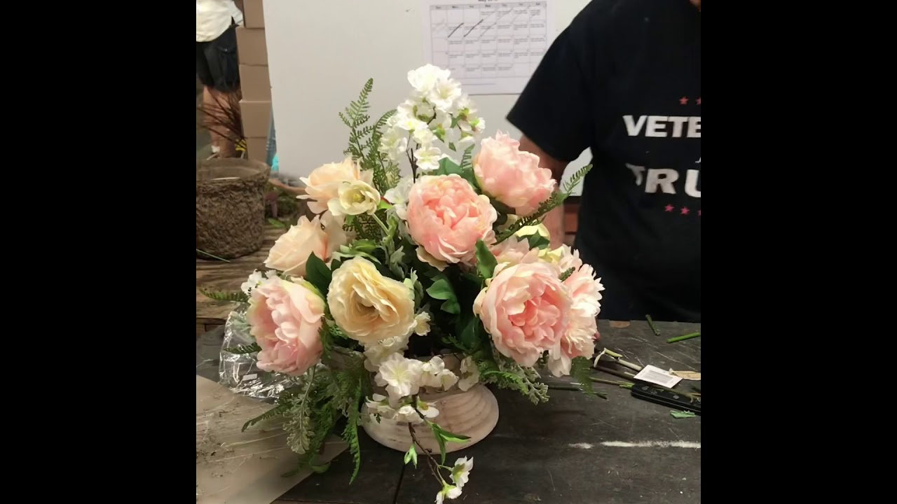 Beautiful Silk Floral Compote Design - YouTube