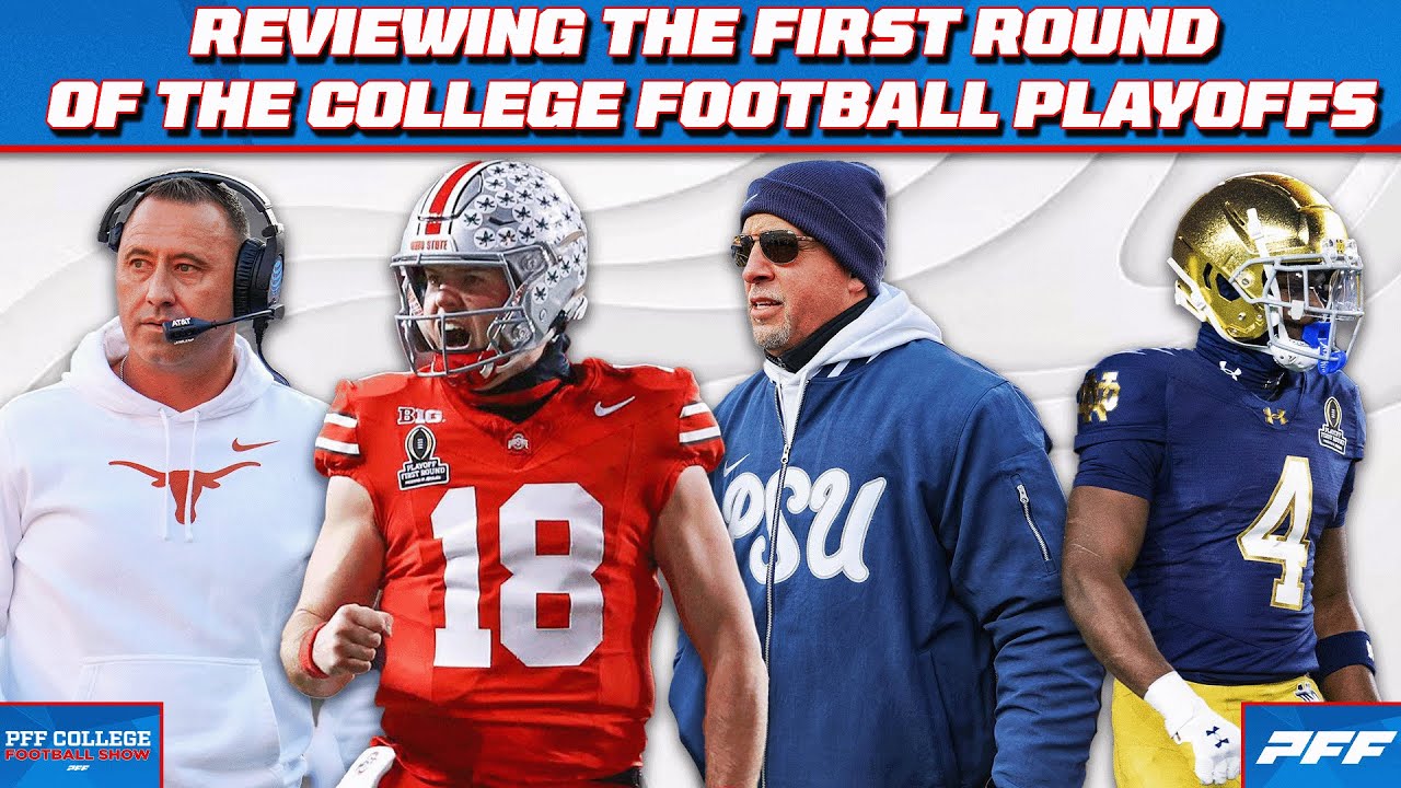 Reviewing the 1st round of College Football Playoff games! | PFF Grade ...