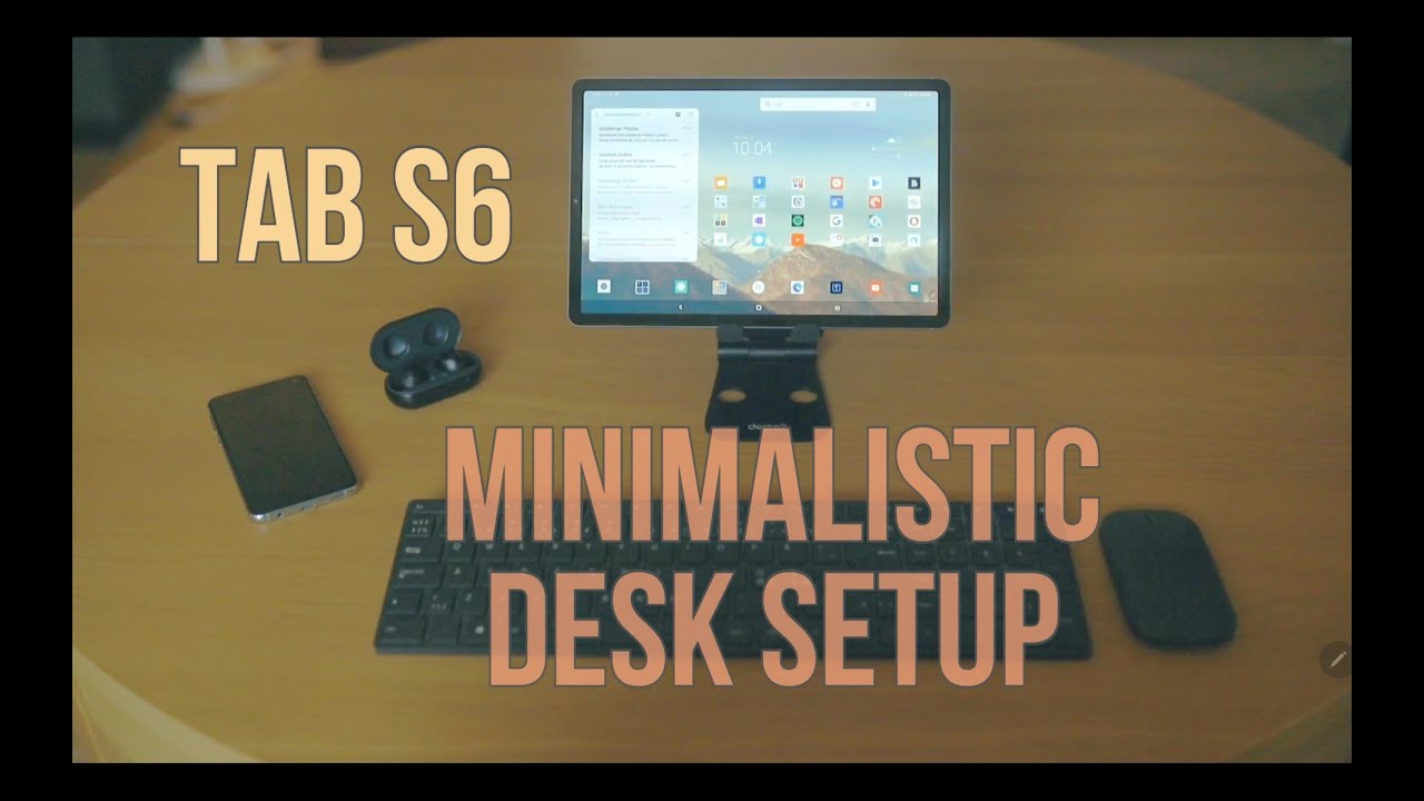 Galaxy Tab S6 Minimal Desk Setup - Samsung Tablet - Microsoft Launcher ...