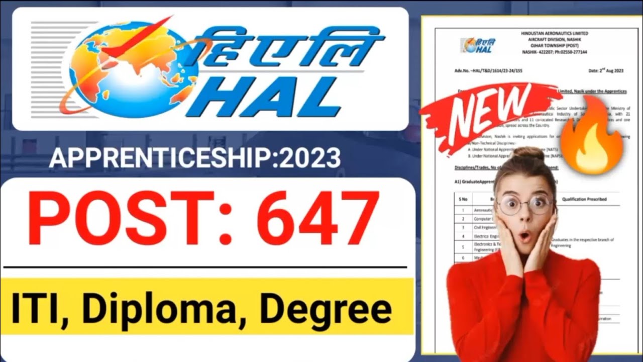 HAL Recruitment 2023 | Hindustan Aeronautics Limited Vacancy | ITI,Diploma Apprentice ...