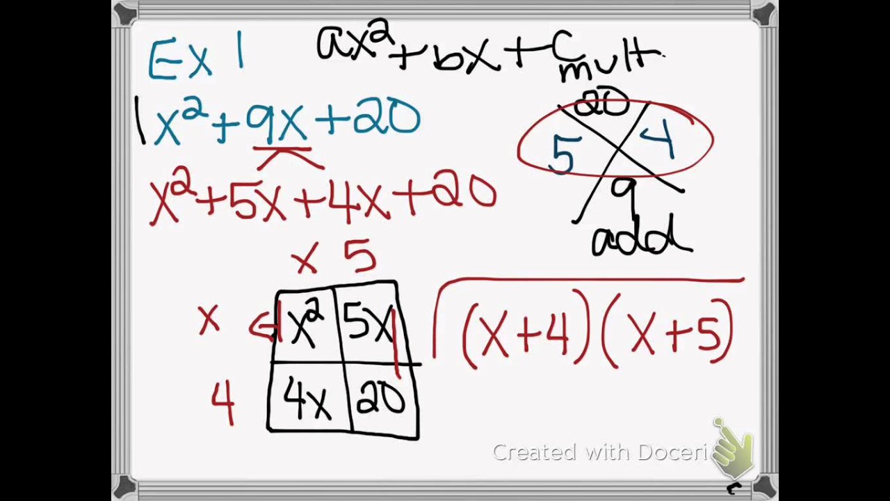 Standard 64: Factoring Trinomials (a=1) - YouTube