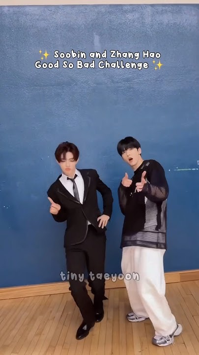 Soobin and Zhang Hao Good So Bad Challenge #zhanghao #hao #zb1 #zerobaseone #soobin #txt #kpop # ...