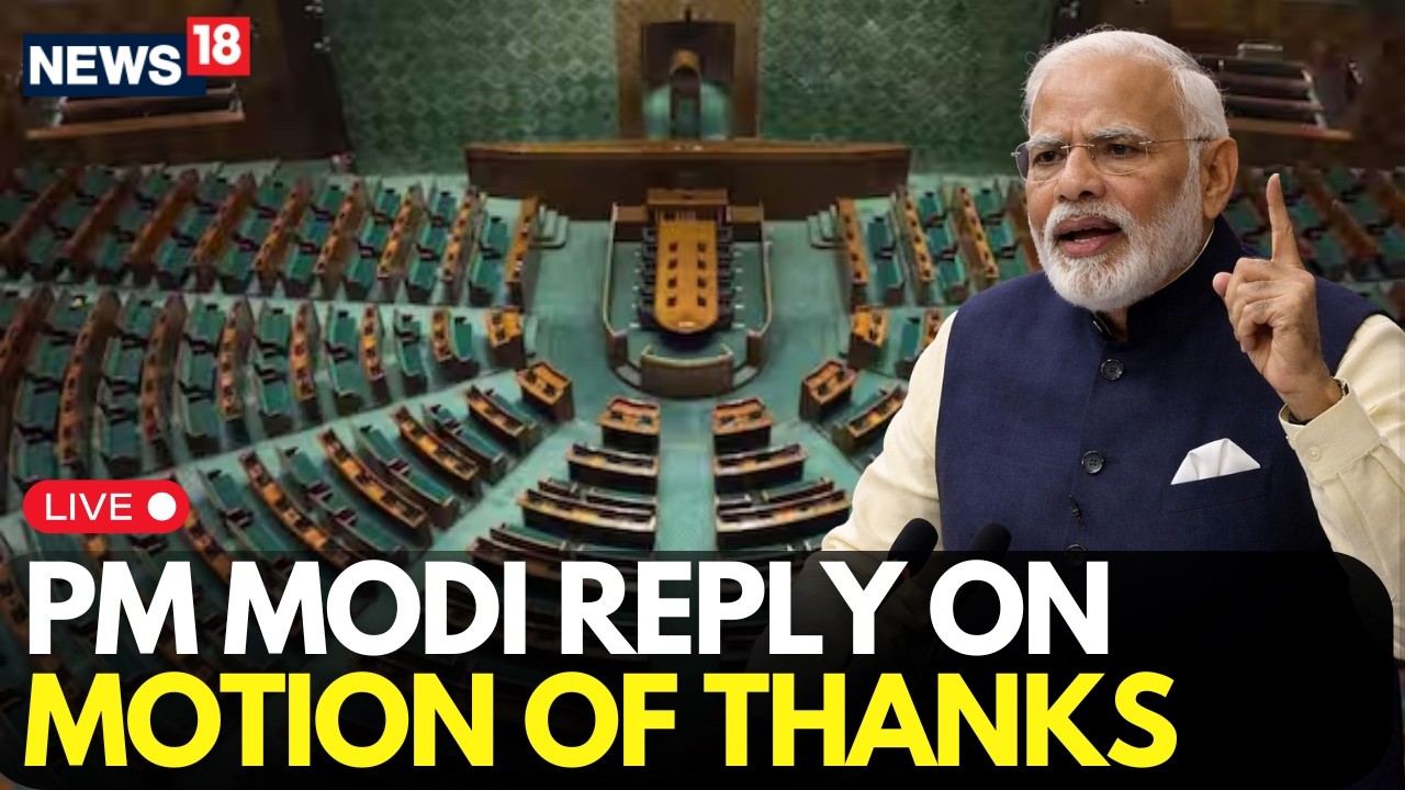 PM Modi Motion of Thanks Session | LIVE FROM RAJYA SABHA | Rahul Gandhi ...