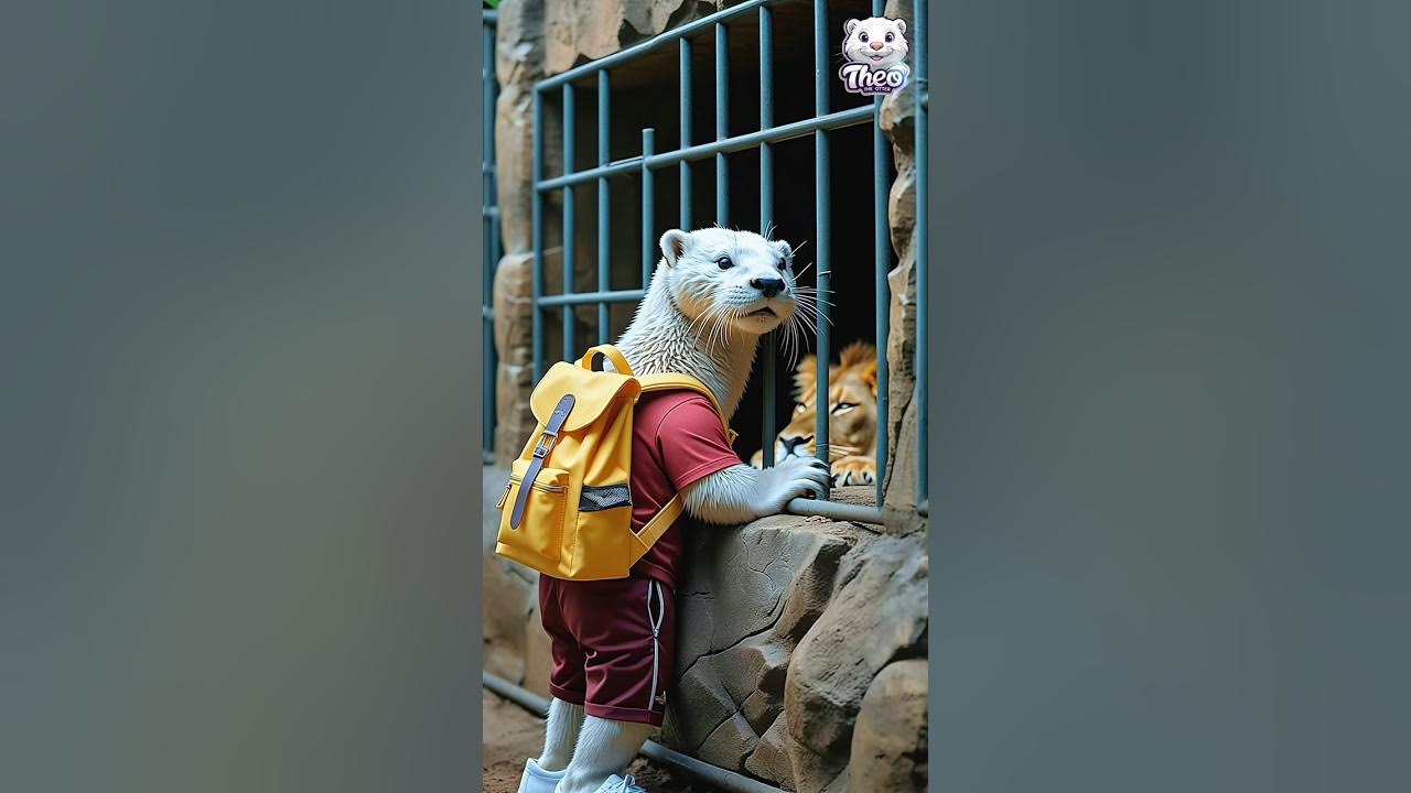 SI OYEN DIKANDANG SINGA! | Theo and Oyen Kitten part 8 #otter #kitten #cute #story #zoo #animals ...