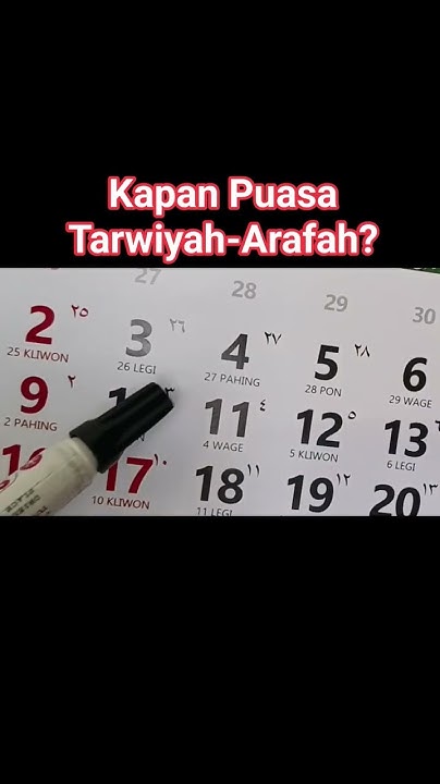 Kapan Puasa Tarwiyah Dan Arofah Bulan Dzulhijjah Ini Youtube