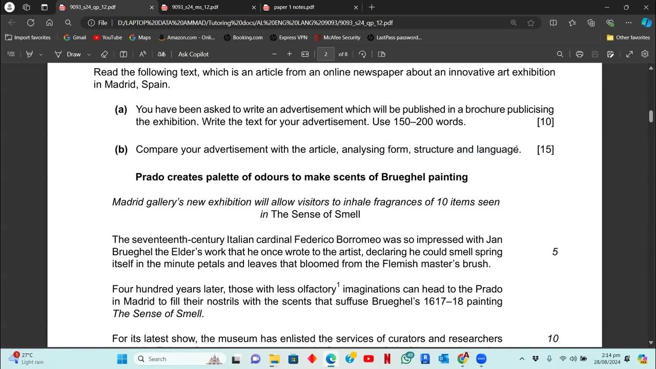 AS LEVEL | ENGLISH LANGUAGE | 9093 | PAPER 1| STUDENNECT - YouTube