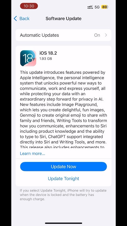 iOS 18.2 update available now? #ios18 #ios18feature #ios18update - YouTube