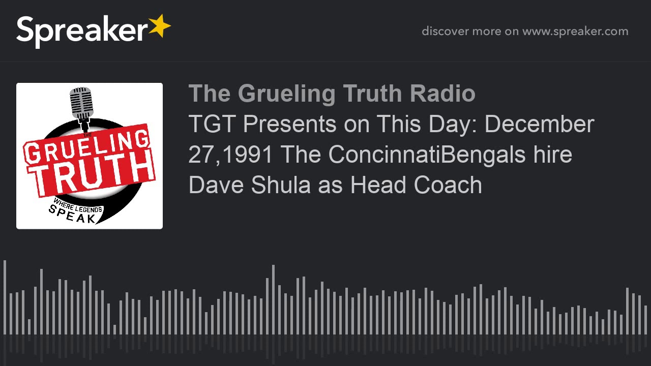 TGT Presents on This Day: December 27,1991 The Cincinnati Bengals hire ...