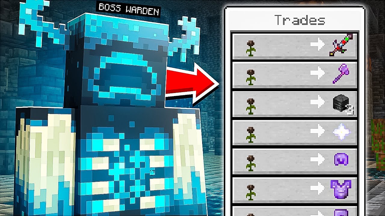 Minecraft, But Bosses Trade OP Items.. - YouTube