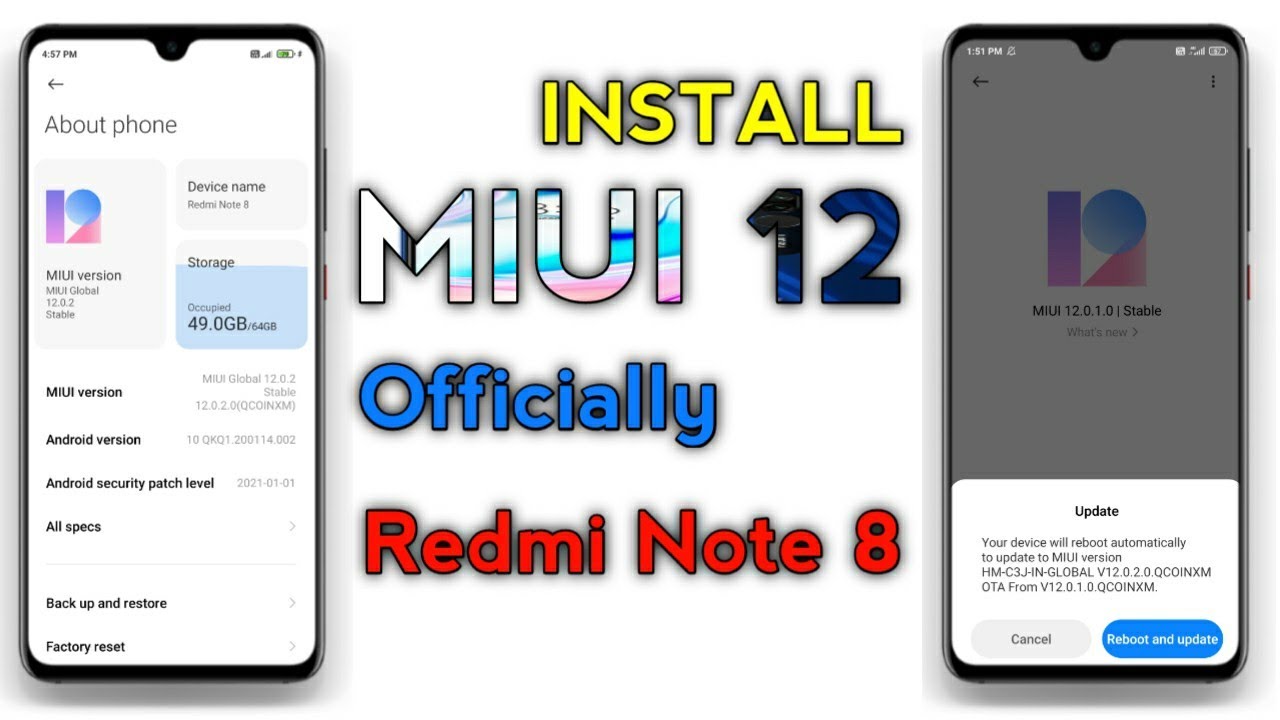 New MIUI 12.0.2.0 Update For Redmi Note 8 | How To Update Redmi Note In ...