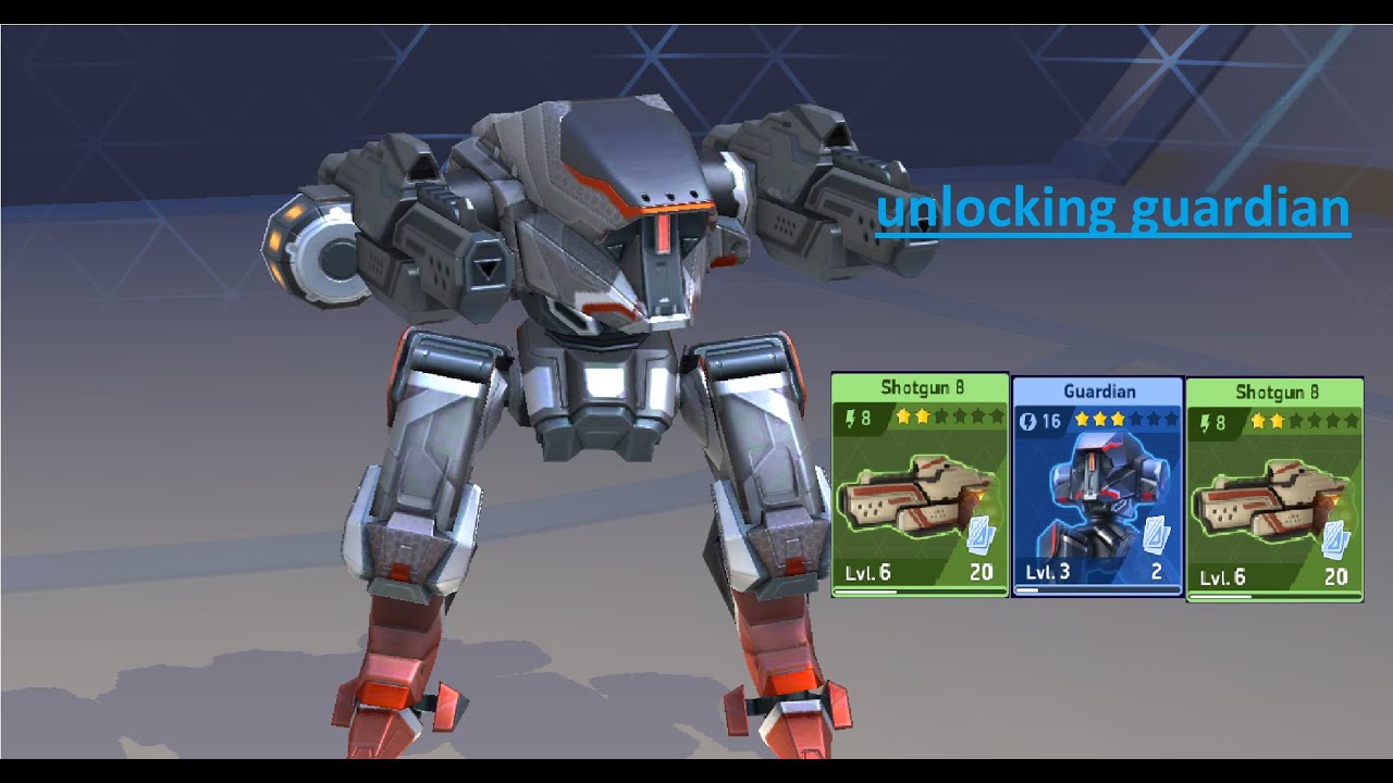 unlocking guardian | mech arena play through ep 9 - YouTube