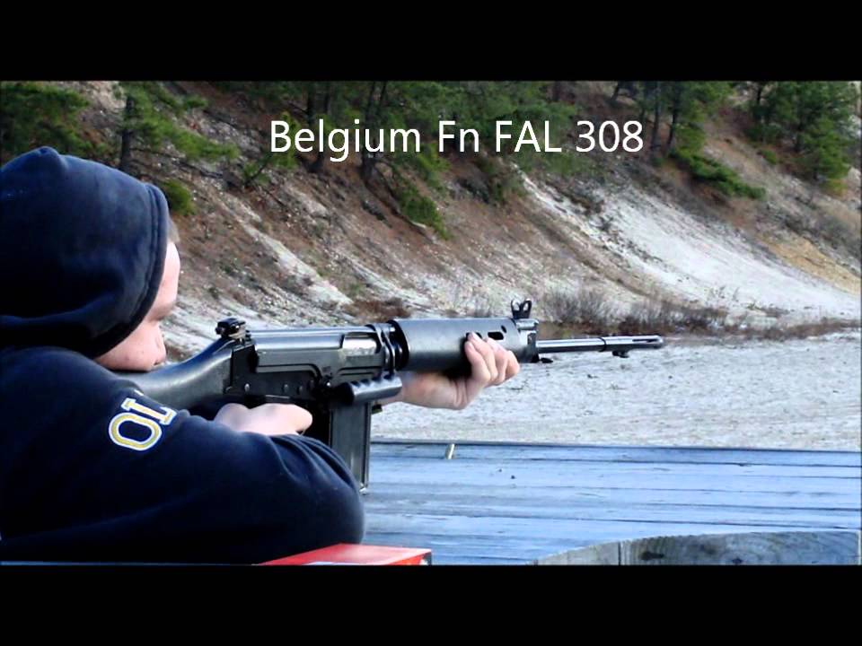 FN FAL .308 Belgium Assault Rifle At the Range HD - YouTube