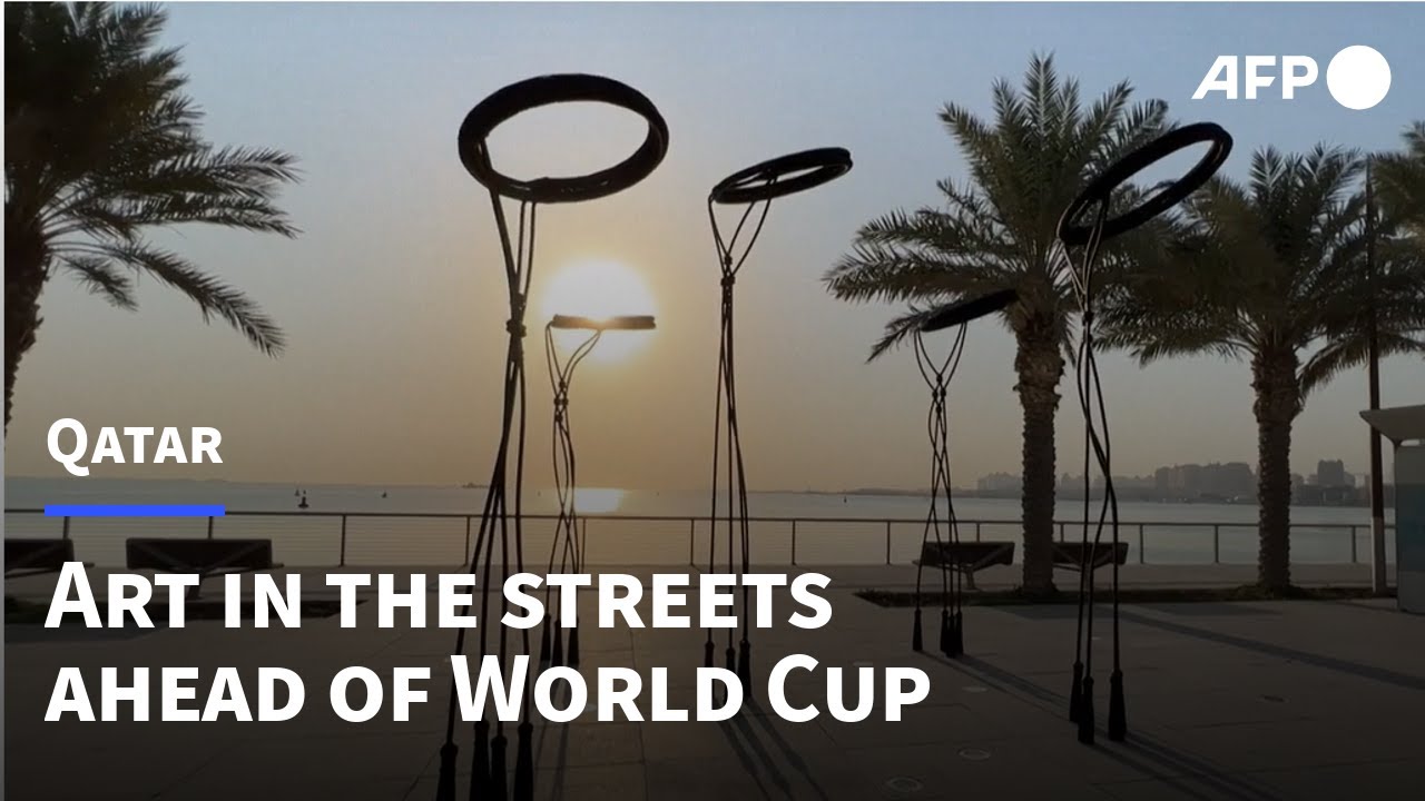 Qatar turns into an art gallery ahead of World Cup | AFP - YouTube
