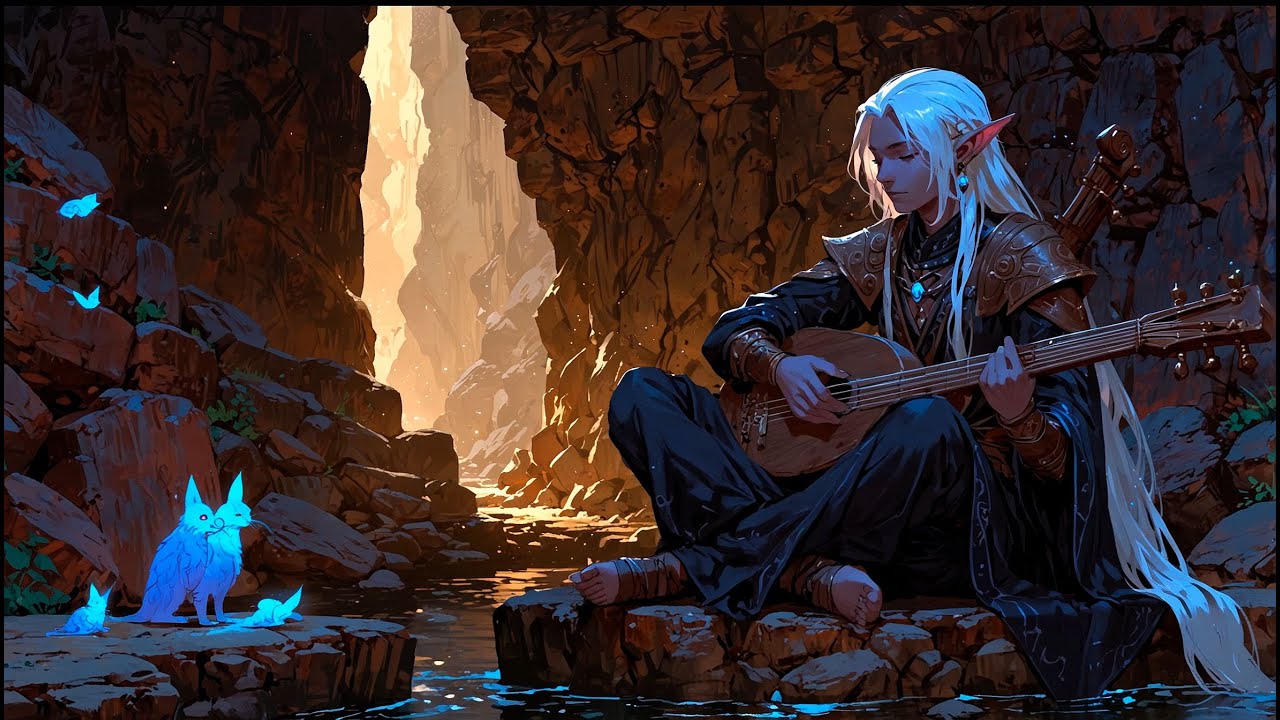 MEDIEVAL LUTE MELODY BY DROW BARD | ENCHANTED CAVE PERFORMANCE - YouTube