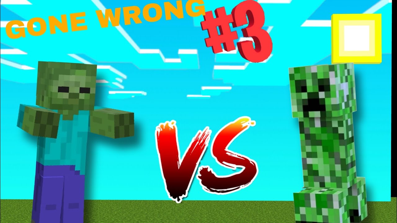 Zombie VS Creeper - GONE WRONG 😱 | Minecraft | - YouTube