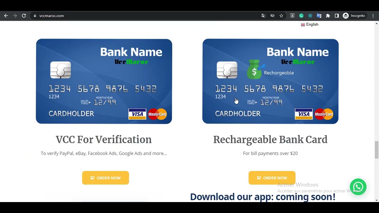 Microsoft Azure VCC Virtual Bank Credit & Debit Card to activate ...